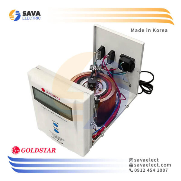 خرید استابلایزر تک فاز سروو موتوری 1.5KVA عمودی LG-1P-1.5K-V گلداستار کره⚡ساوا الکتریک