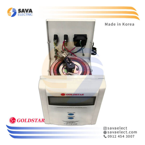 خرید استابلایزر تک فاز سروو موتوری 1.5KVA عمودی LG-1P-1.5K-V گلداستار کره⚡ساوا الکتریک