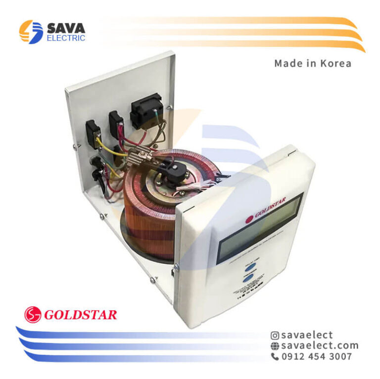خرید استابلایزر تک فاز سروو موتوری 1.5KVA عمودی LG-1P-1.5K-V گلداستار کره⚡ساوا الکتریک